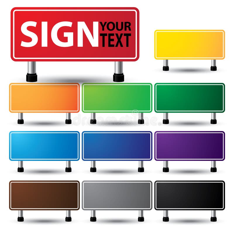 Empty sign stock vector. Illustration of pole, highway - 32360202