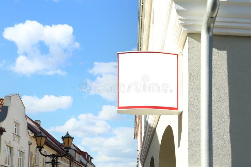 Empty Signboard in City. Mock-up for Design Stock Image - Image of ...