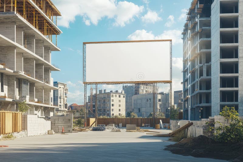 Construction Site Outdoor Signboard Stock Illustrations – 154 ...