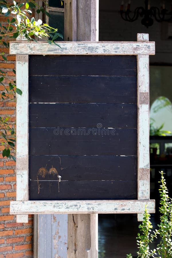 Empty Signboard in the Garden Thailand Stock Image - Image of ...