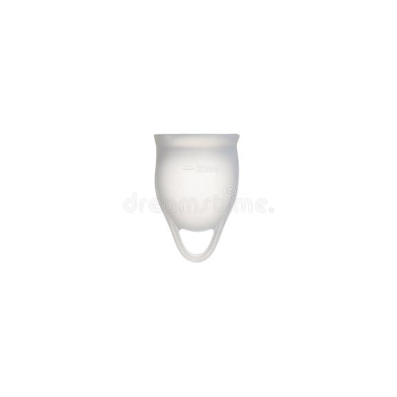 Empty Silicone Menstrual Cup Isolated on White Stock Image - Image of ...