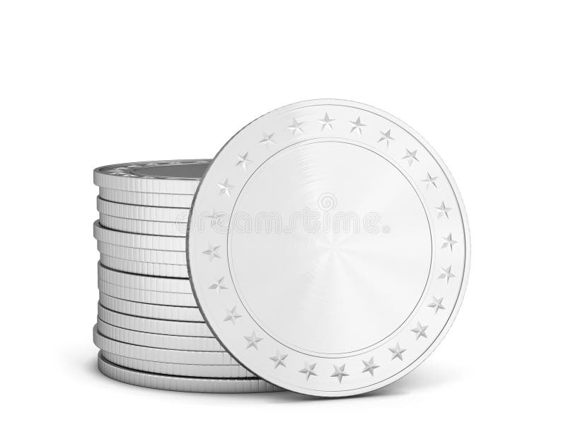Empty silver coin stock illustration. Illustration of price - 191922371