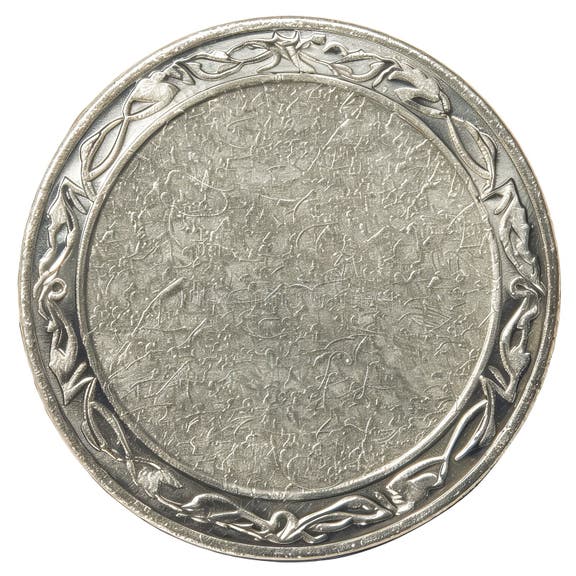 Empty Silver Coin Isolated on a White Background. Stock Photo - Image ...