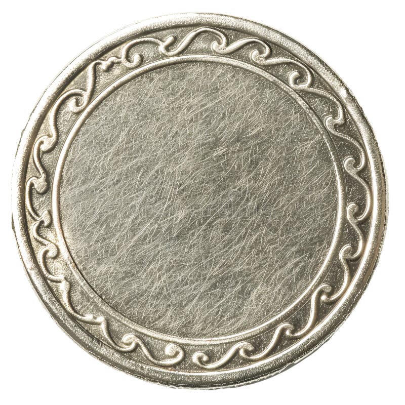 Blank silver coin stock image. Image of financial, award - 49093655