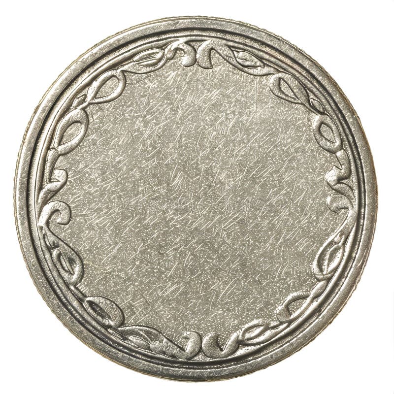 Blank silver coin stock image. Image of financial, award - 49093655