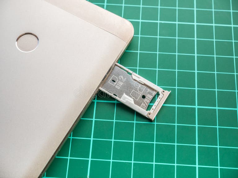 Empty SIM Card Tray for Nano SIM Card and Micro SIM Card Stock Image ...