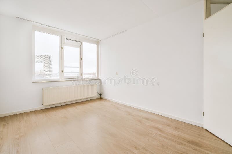 Simple empty white room stock photo. Image of architecture - 245575614