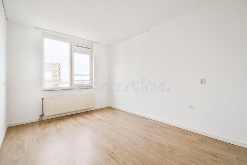 Empty simple room stock photo. Image of house, parquet - 246615324
