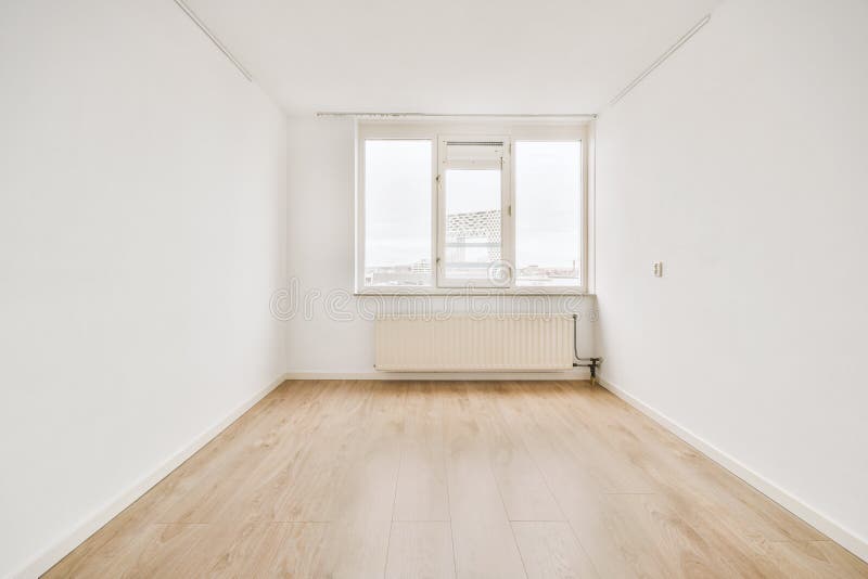 Simple empty white room stock image. Image of bright - 245575591