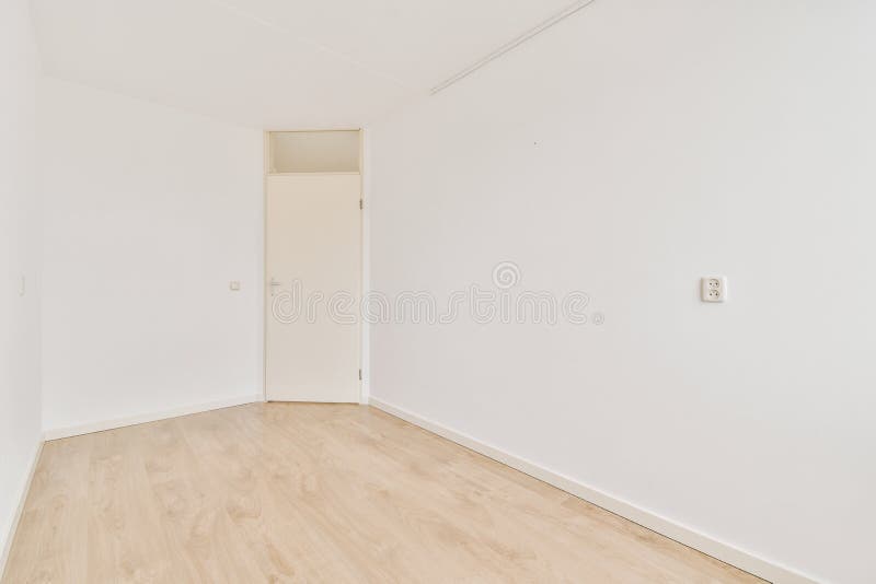 Simple empty white room stock photo. Image of architecture - 245575614