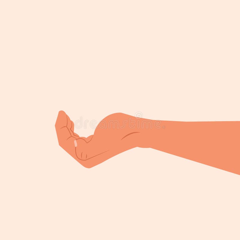 Hand Open Palm for Showing Holding Something. Empty Handful Vector ...