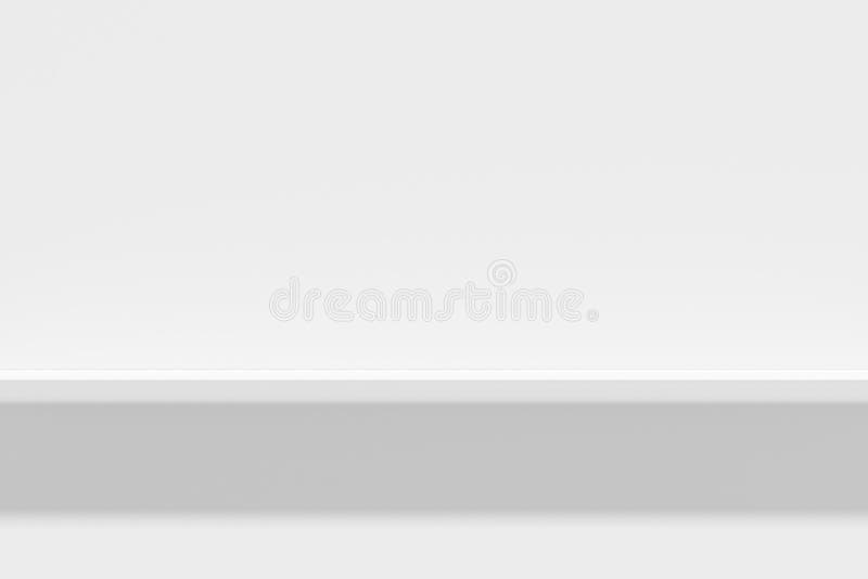 Empty Single White Shelf, Product Showcase Template Background Stock ...