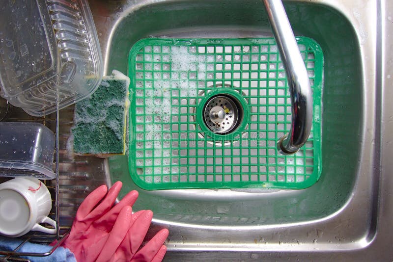 Empty Sink after Cleaning Dishes, Clean House Concept Stock Image ...