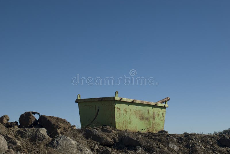 Skip Empty Beach Background Stock Image - Image of filth, industrial ...