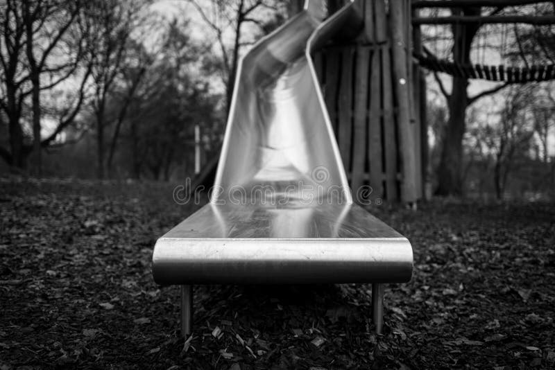 Empty slide on playground stock photo. Image of outdoors - 105446446