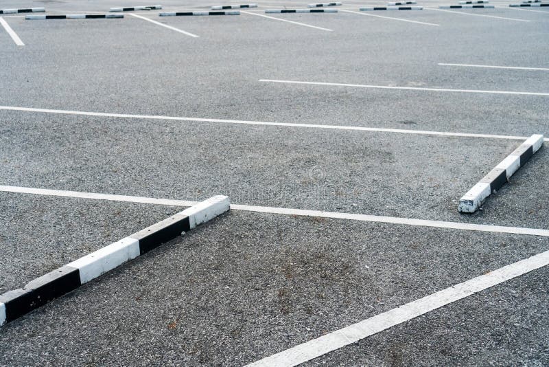 Empty Slot of Car Park Nobody Background Stock Image - Image of asphalt ...