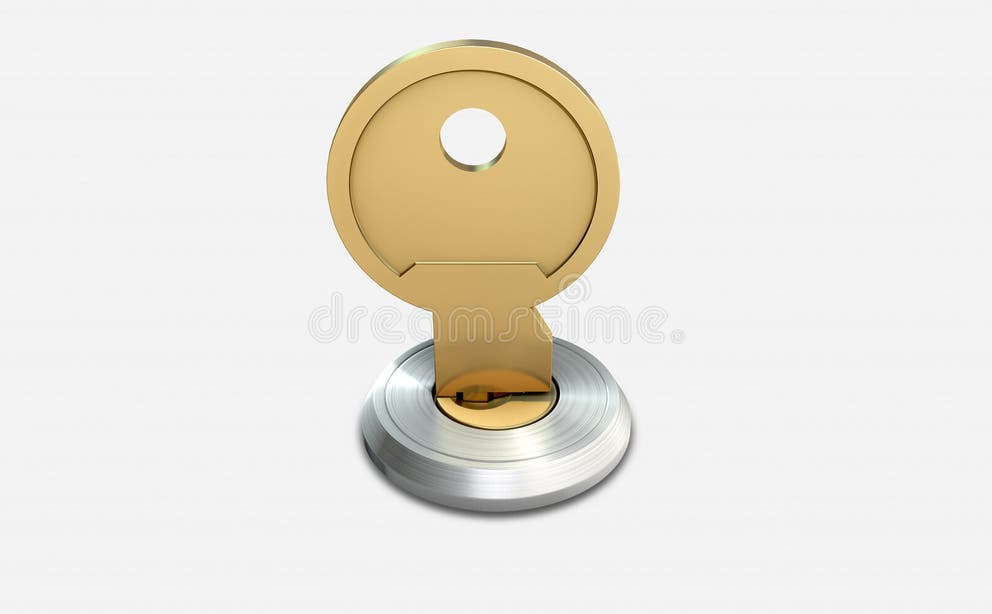 Empty Slot with Key stock illustration. Illustration of isolated - 56441821