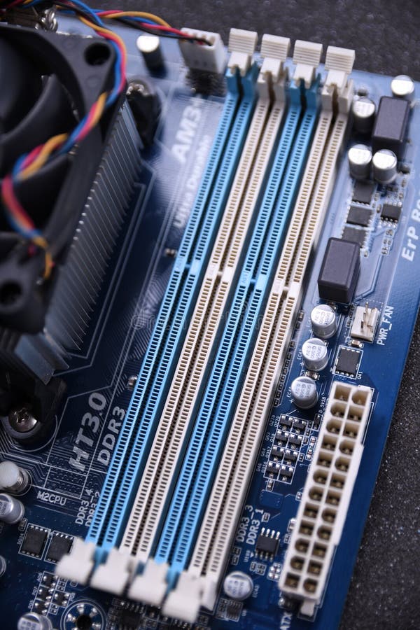Empty Slots for RAM on the Motherboard Editorial Photography - Image of ...