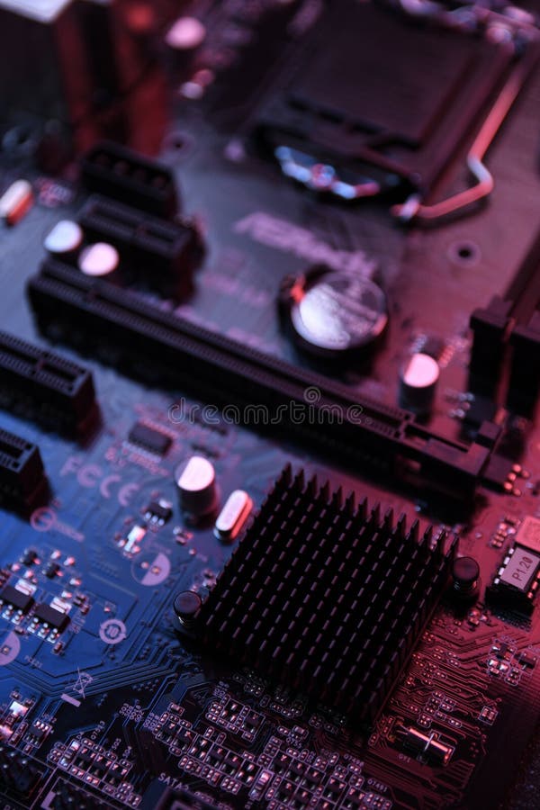 Empty Slots for RAM on the Motherboard Editorial Photography - Image of ...