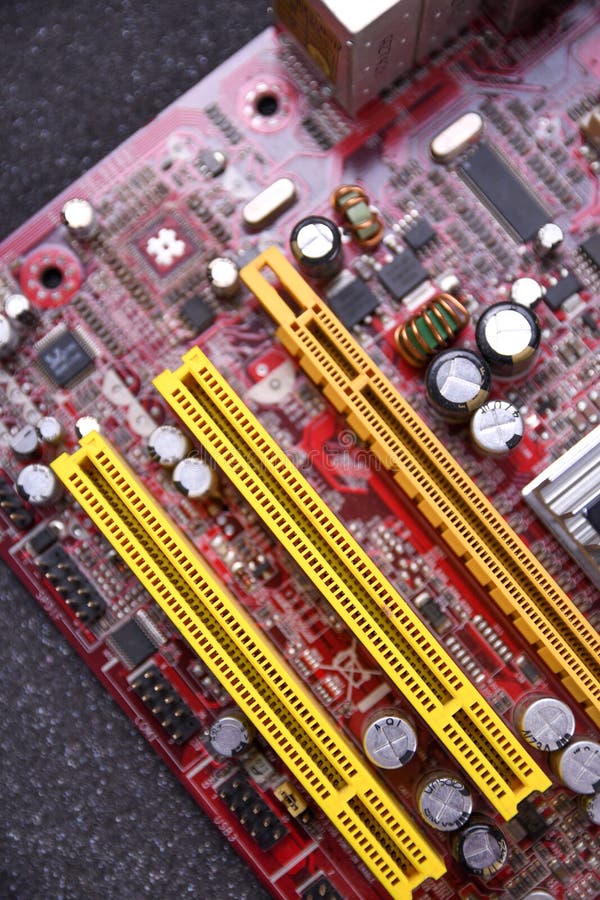 Empty Slots for RAM on the Motherboard Stock Photo - Image of colored ...