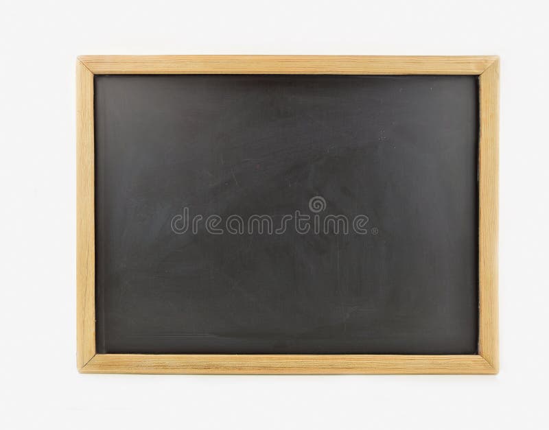 Empty Small Chalkboard Over White Background Stock Image - Image of ...