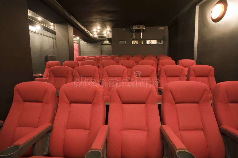 Empty Small Cinema Auditorium Stock Photo - Image of cinema, movie: 7090352