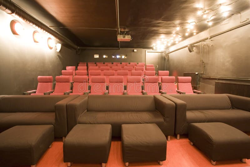 Empty Small Cinema Auditorium Stock Image - Image of indoor, film: 7115689