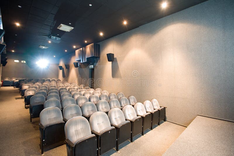 Empty Small Cinema Auditorium Stock Image - Image of empty, interior ...
