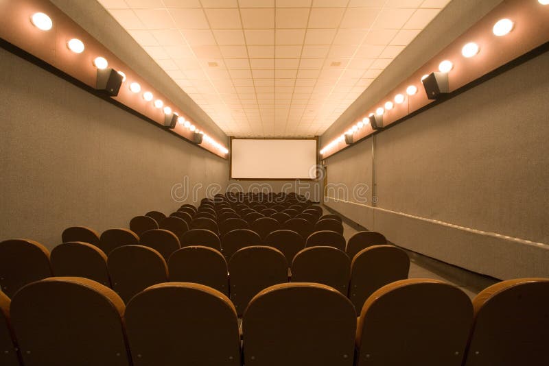Empty Small Cinema Auditorium Stock Photo - Image of movie, empty: 7612660