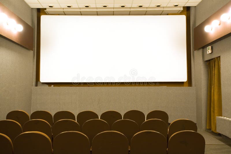 Empty Small Cinema Auditorium Stock Photo - Image of chair, audience ...