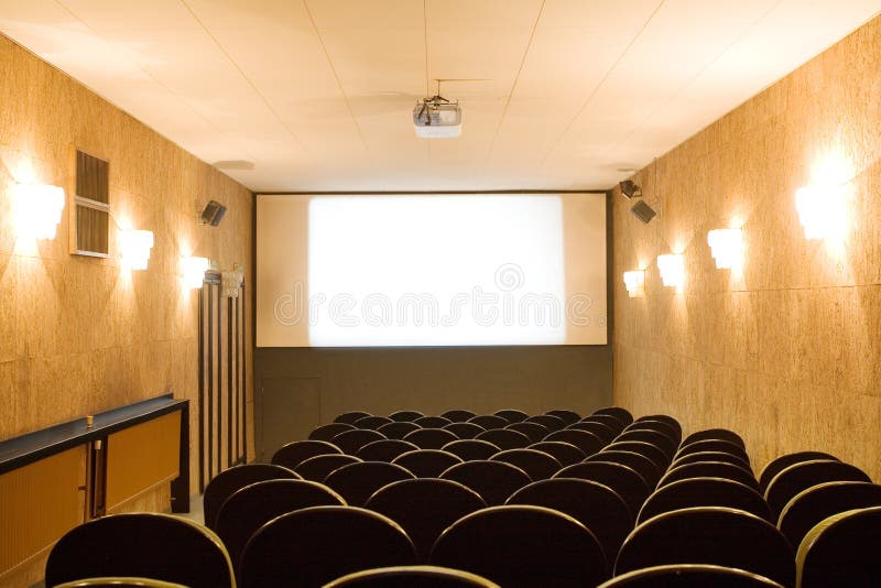 Empty Small Cinema Auditorium Stock Image - Image of seat, screen: 7639291