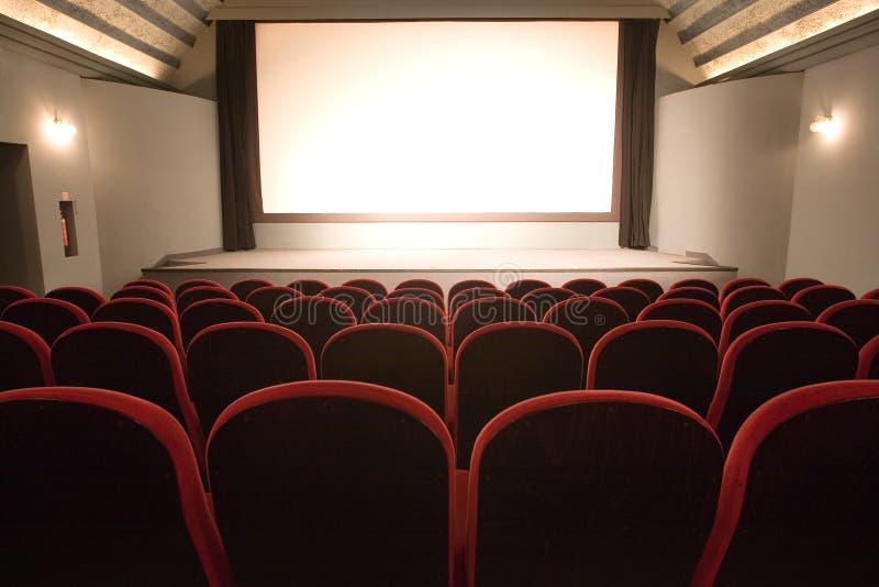 Empty Small Cinema Auditorium Stock Image - Image of seat, movie: 7639813