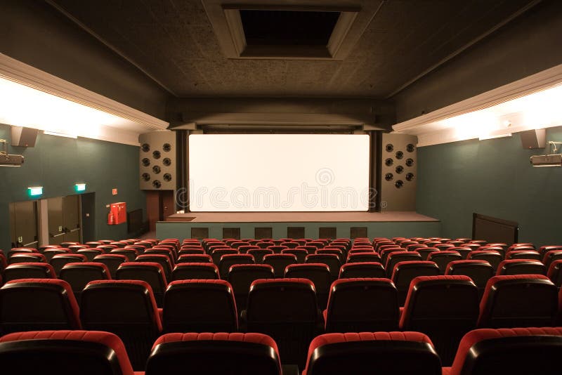 Empty Small Cinema Auditorium Stock Image - Image of film, interior ...