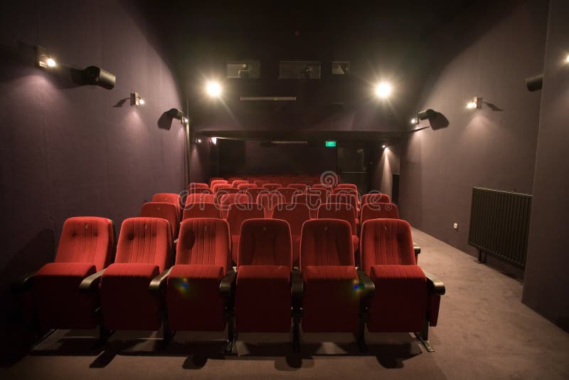Empty Small Cinema Auditorium Stock Photo - Image of cinema, indoor ...