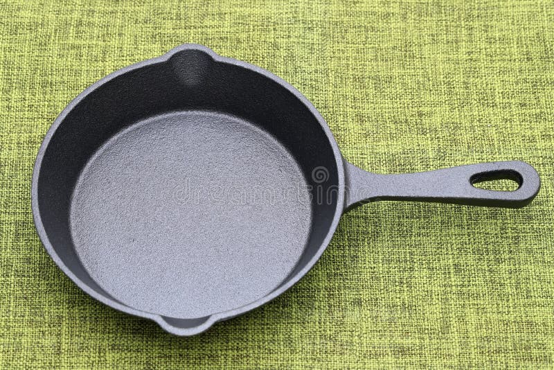 Empty Small Iron Frying Pan Stock Image - Image of griddle, nonstick ...