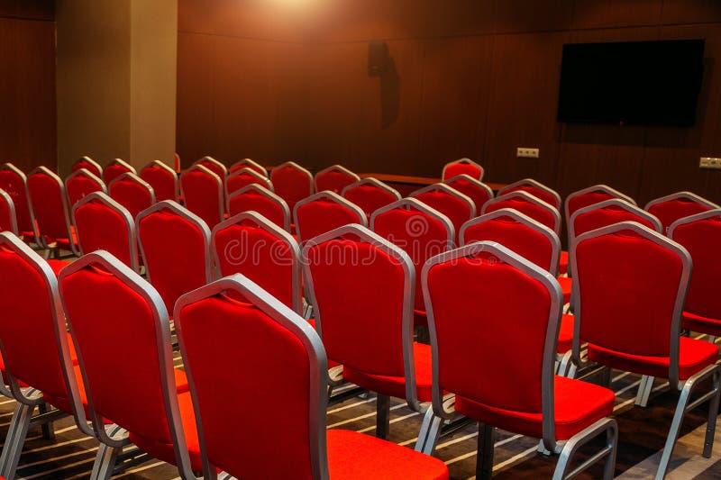 Empty Small Presentation Room Ready for Conference Stock Image - Image ...