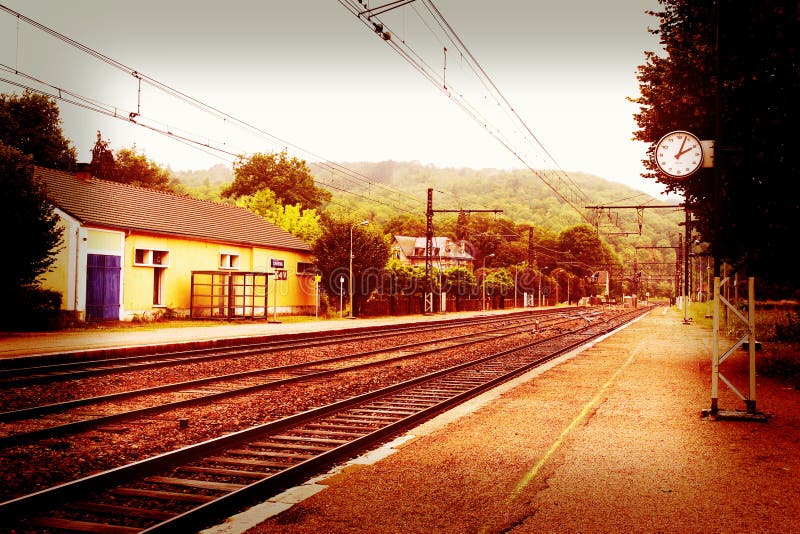 Old Country Train Station, England Editorial Photo - Image of industry ...