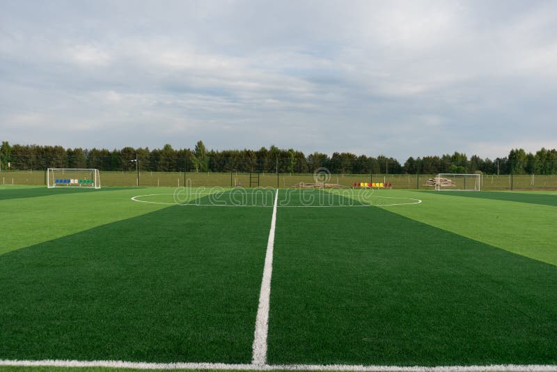 An Empty Soccer Field with No Players Stock Image - Image of players ...