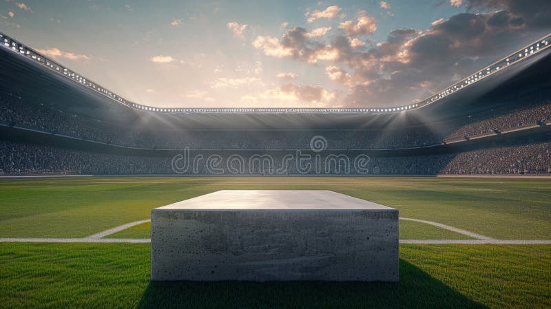 The Empty Soccer Stadium.AI Generated Image Stock Photo - Image of ...