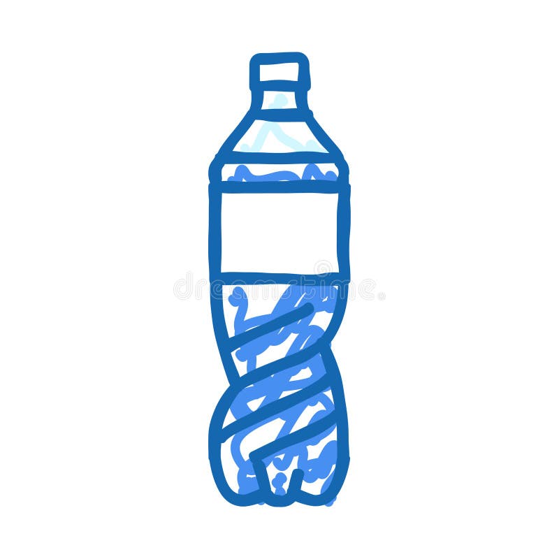 Empty Soda Plastic Bottle Icon Doodle Illustration Stock Vector ...