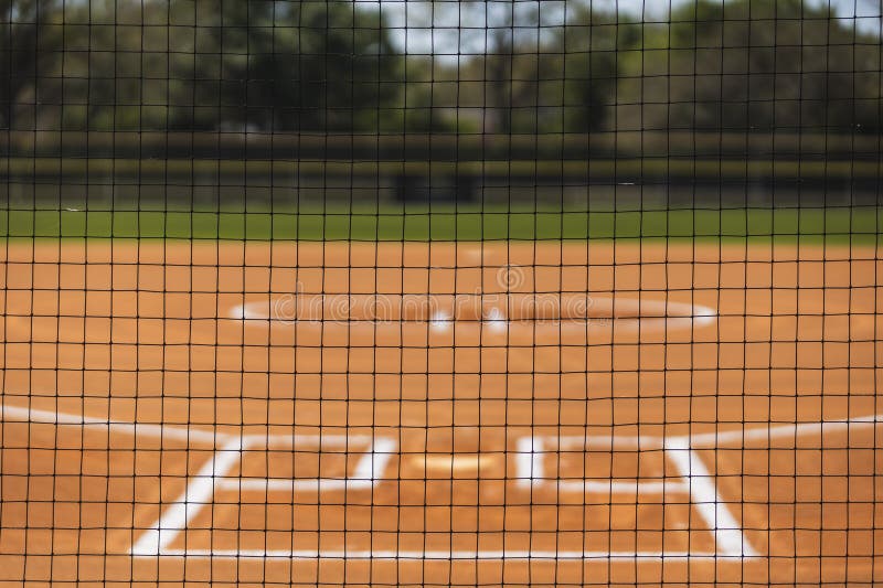 An Empty Softball Field Ready for a Game Stock Photo - Image of fast ...