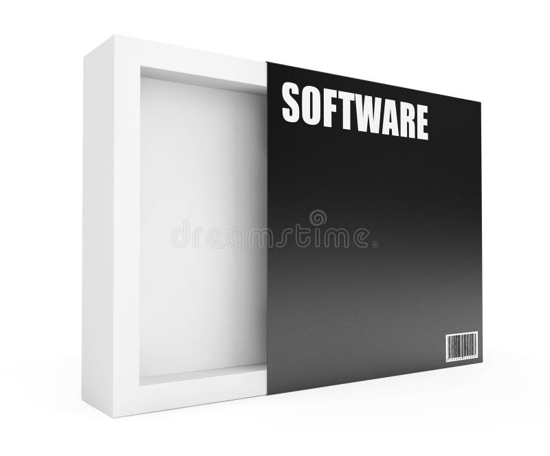 Empty Software Box stock illustration. Illustration of brand - 65781083