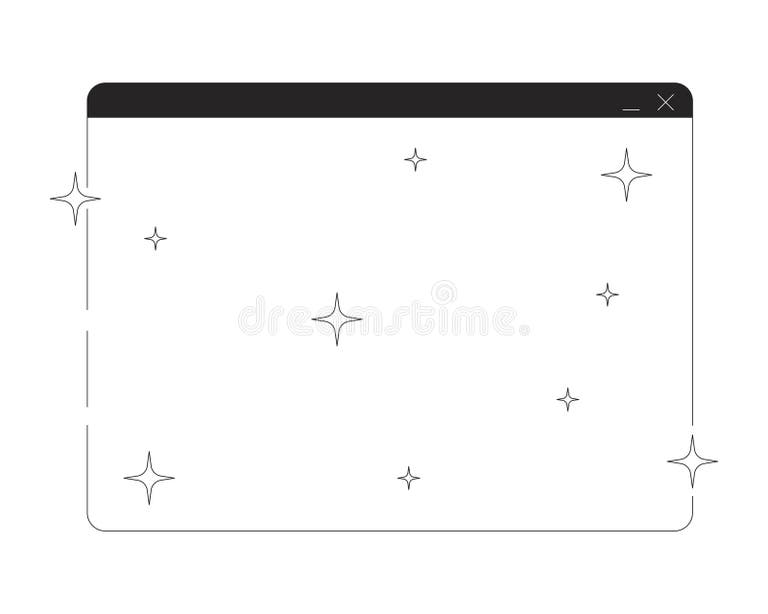Empty Software Interface with Sparkles 2D Line Object Stock ...