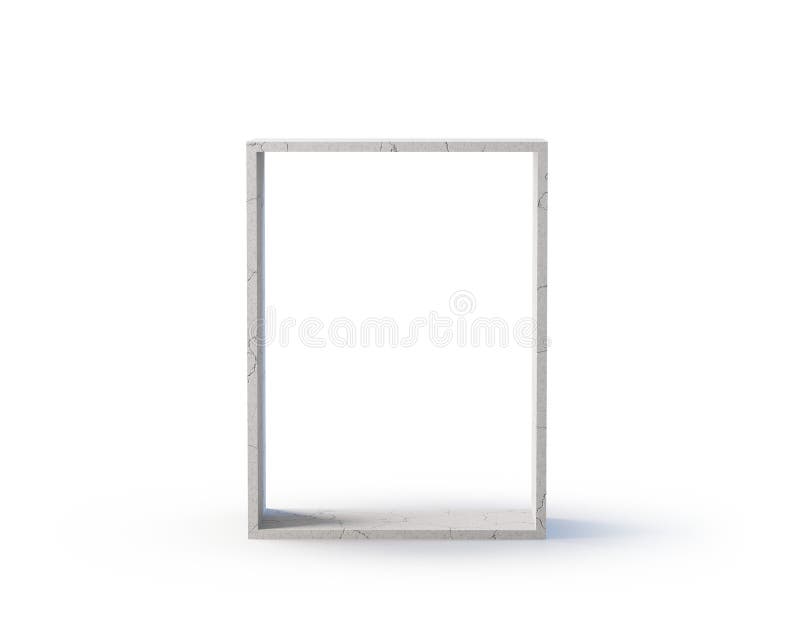 Empty Solid Frame Isolated on Transparent White Background Stock Image ...