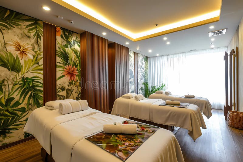 Empty spa room stock illustration. Illustration of design - 359647581