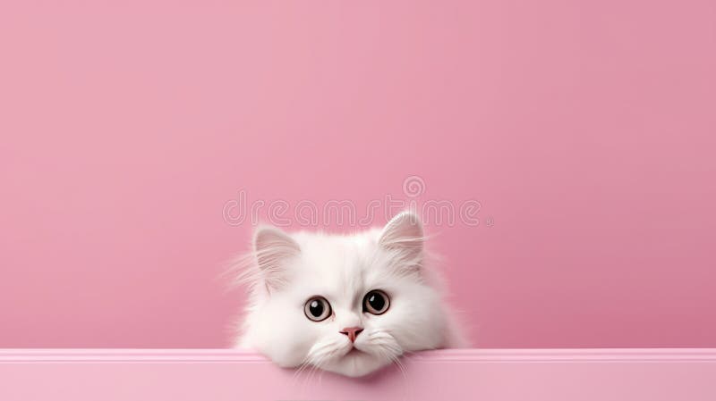 Empty Space Background with Cat. Illustration AI Generative Stock ...