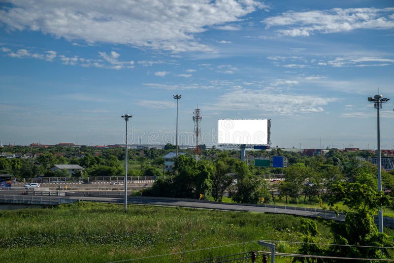 Empty Space Billboard from Zoom Out and Far View in the Open Sky ...