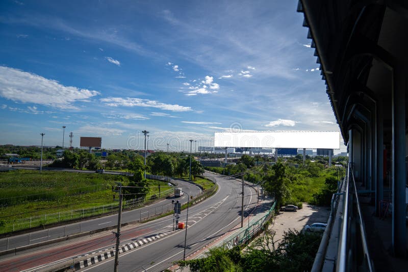 Empty Space Billboard from Zoom Out and Far View in the Open Sky ...