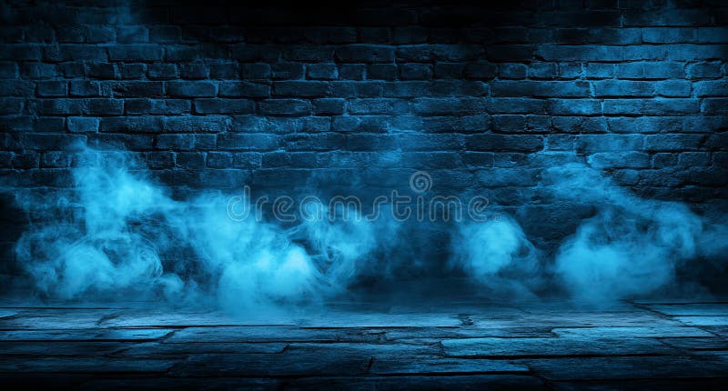 In the Empty Space, a Brick Wall is the Focal Point, Illuminated by the ...
