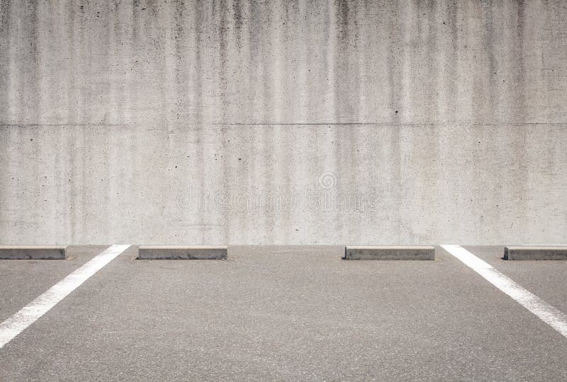 Empty Space in a Car Parking Lot Stock Image - Image of parking ...
